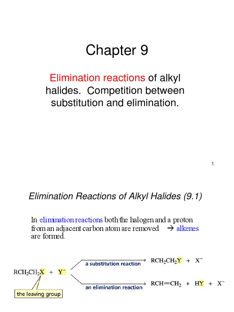 Elimination Rxn's | PDF | Alkene | Chemical Reactions