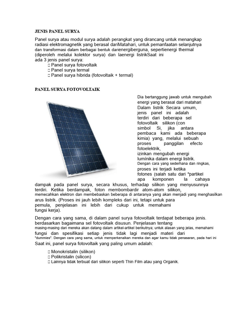 Pemasangan Panel Surya | PDF