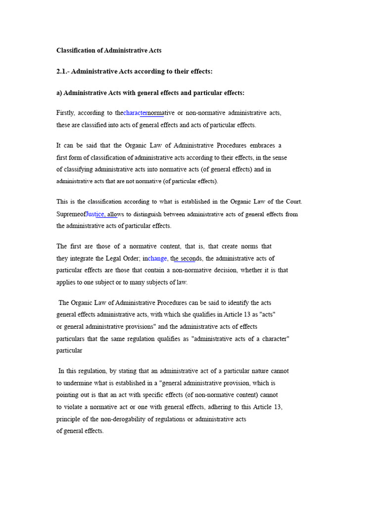 Types of Administrative Acts Explained | PDF | Rights | Administrative Law