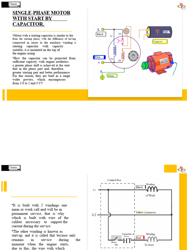 Single-phase motor with capacitor start | PDF | Capacitor | Electricity