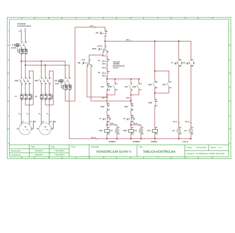 Schemat Elec - Tab - Alternacja | PDF