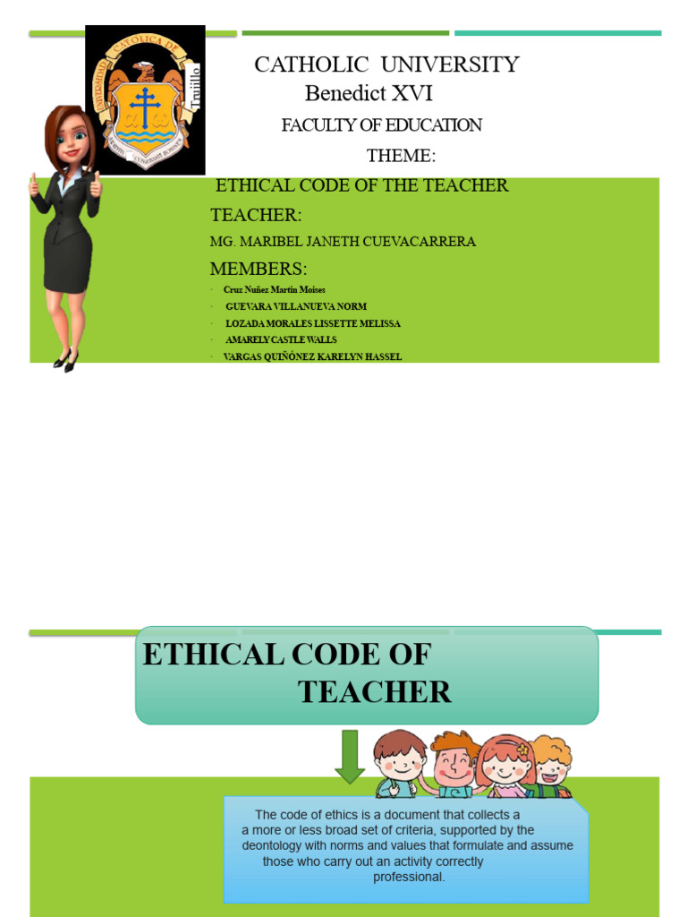 Ethical Code of The Teacher | PDF | Profession | Social Psychology