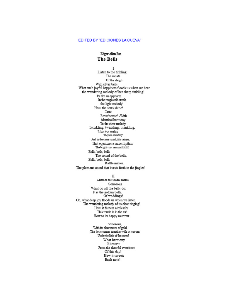 Poe Edgar Allan - The Bells.pdf | PDF