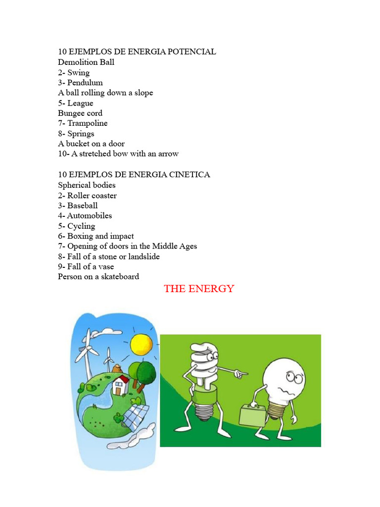 10 Examples of Potential Energy | PDF