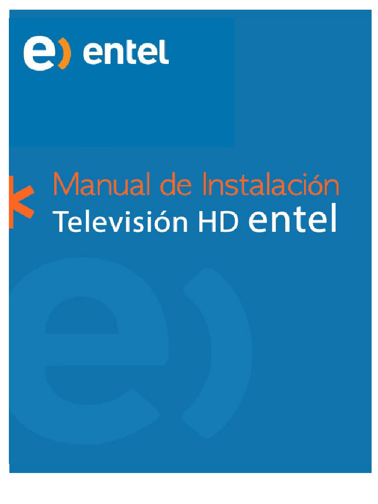 HD Television Installation Manual ENTEL | PDF | Transmission Medium | Radio