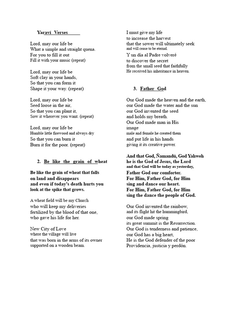 Spiritual Reflections in Yaraví Verses | PDF