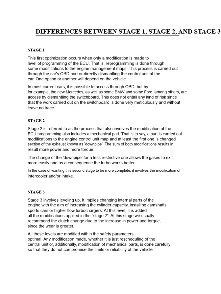 DIFFERENCES BETWEEN STAGE 1, STAGE 2 AND STAGE 3 | PDF