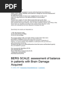 Berg Balance Scale Assessment Guide | PDF | Balance (Ability) | Finger