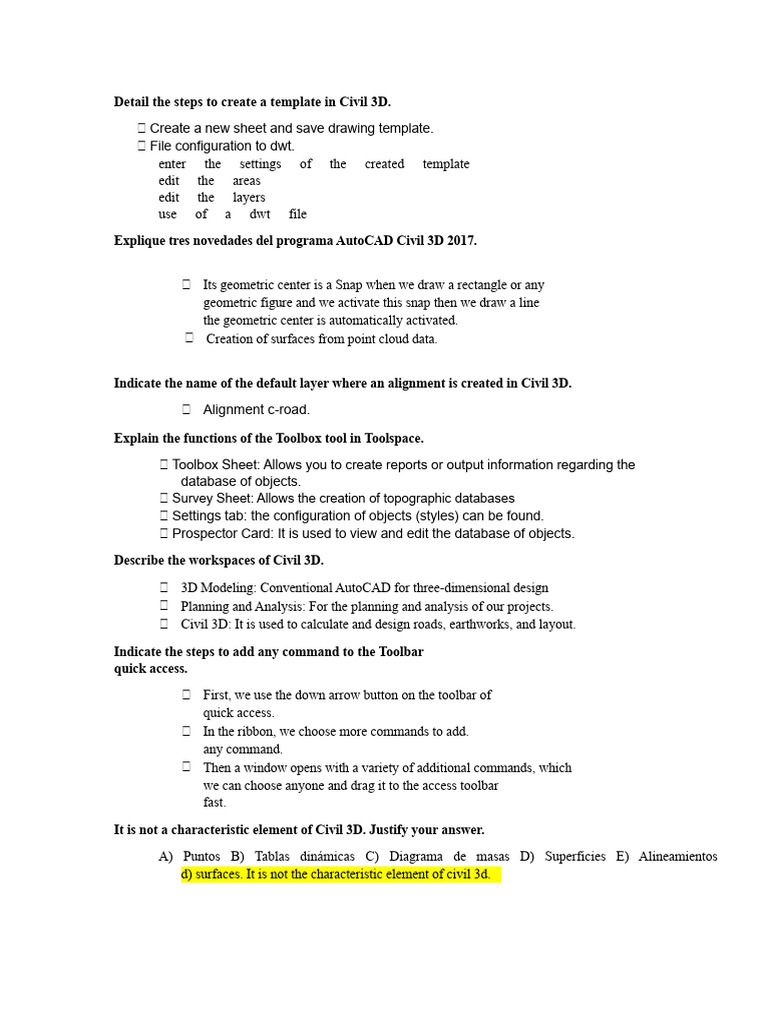 Create Templates in Civil 3D Guide | PDF