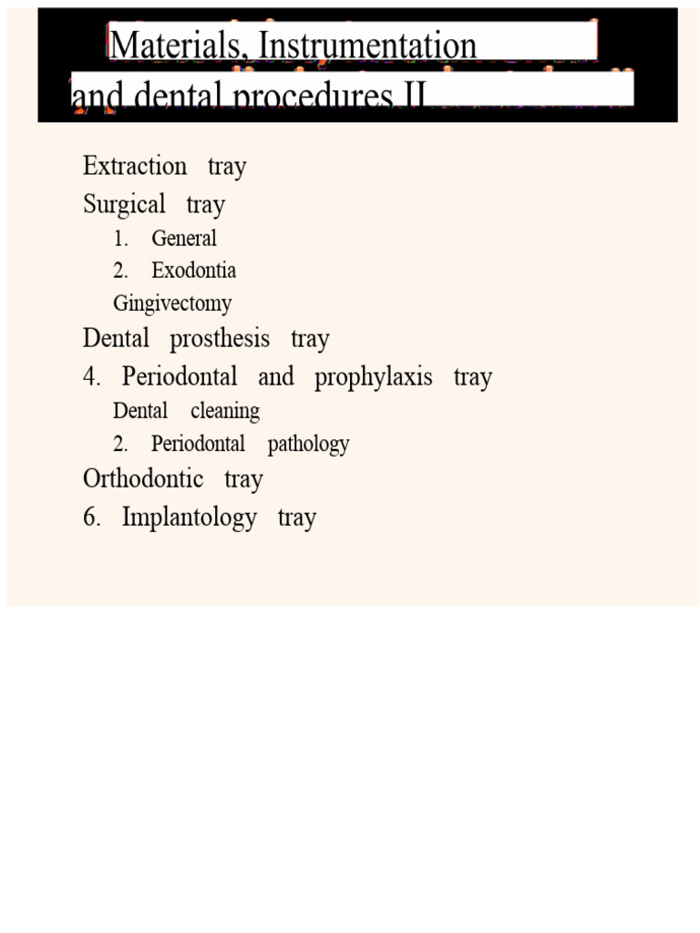 UT 6 Dental Materials, Instruments, and Procedures II | PDF | Dental ...