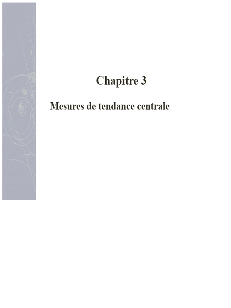 Mesures de Tendance Centrale : Moyenne, Médiane, Mode | PDF | Moyenne ...