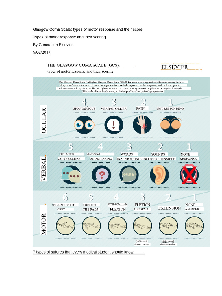 Glasgow Coma Scale: Motor Response Scores | PDF