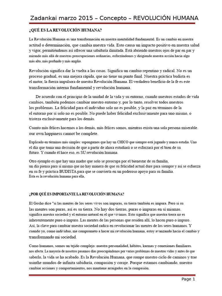 Revolución Humana | PDF | Felicidad | Sabiduría