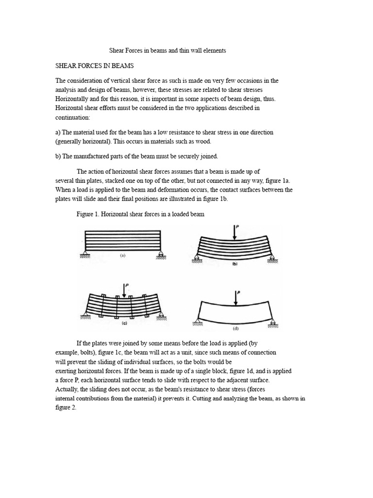 262955724-Shear-Forces-in-Beams.docx | PDF | Beam (Structure) | Bending