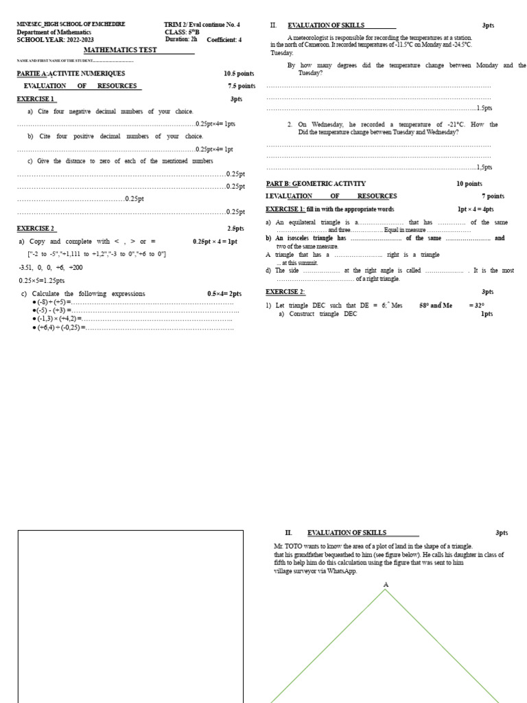 SEQUENCE No. 4 math 5th grade | PDF | Geometric Shapes | Elementary ...