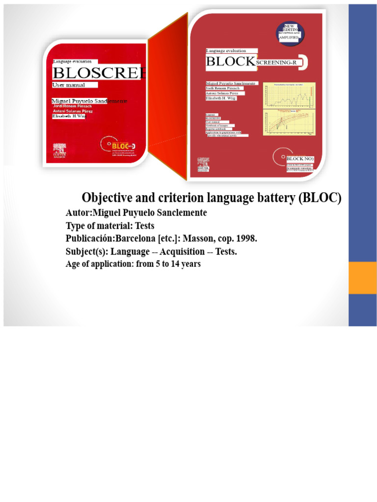 BATTERY OF OBJECTIVE AND CRITERIAL LANGUAGE | PDF | Linguistics | Semantics
