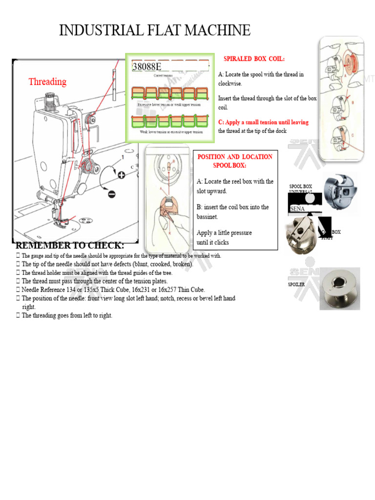 THREADING INDUSTRIAL SEWING MACHINES.-1-7 | PDF | Sewing Needle ...