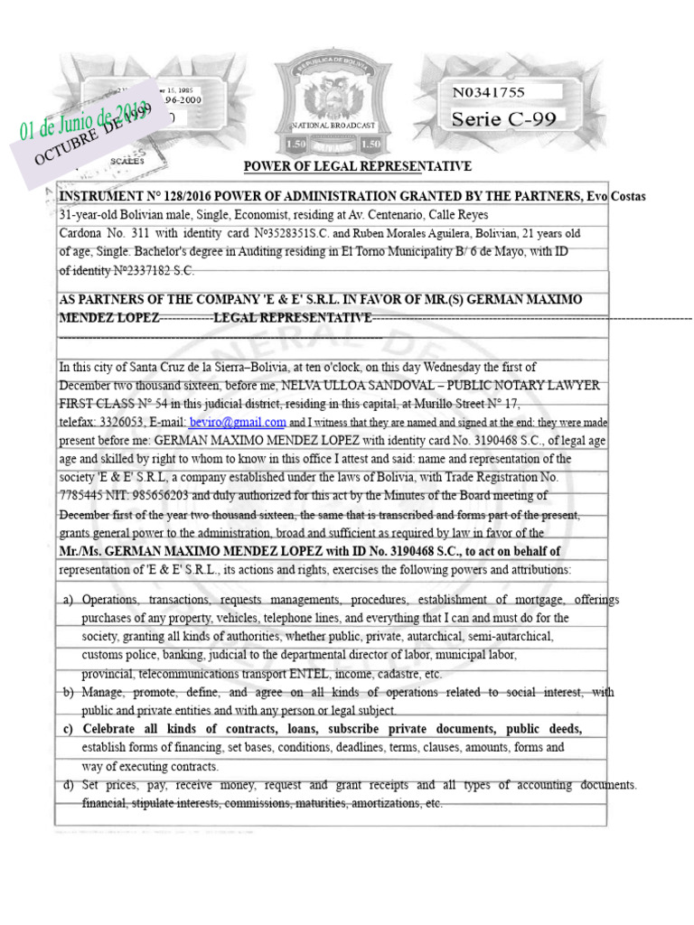 5 Power of Legal Representative | PDF | Banks | Insurance