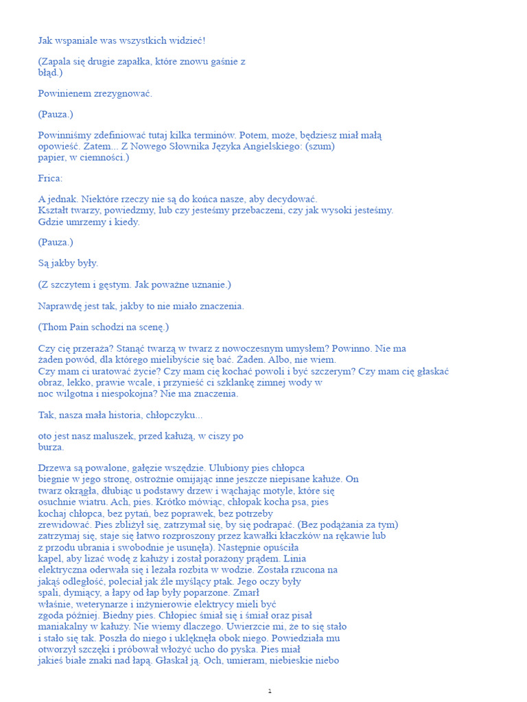 WILL ENO - Thom-pain (oparty na niczym) k | PDF