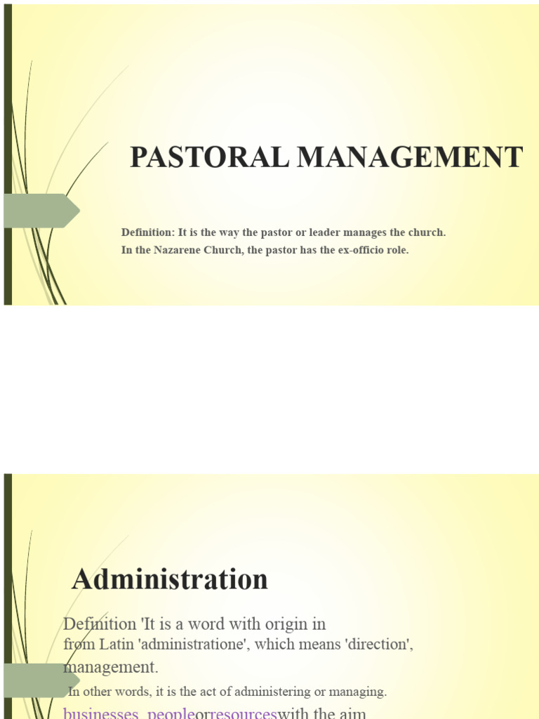 Class 01 - Pastoral Management | PDF