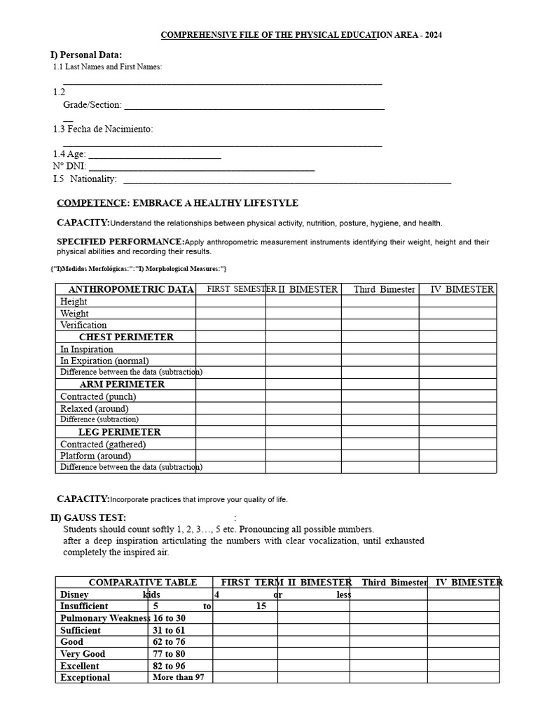 Comprehensive File of the Physical Education Area | PDF | Heart Rate