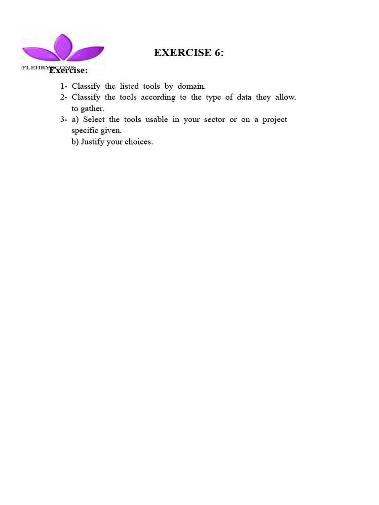 Exercise On Data Collection Tools | PDF
