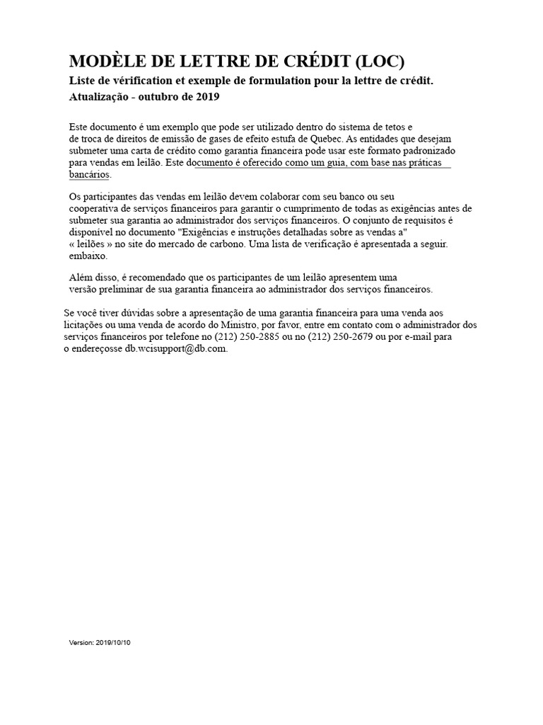 modelo-de-carta-de-credito | PDF | Crédito | Finanças e Administração ...
