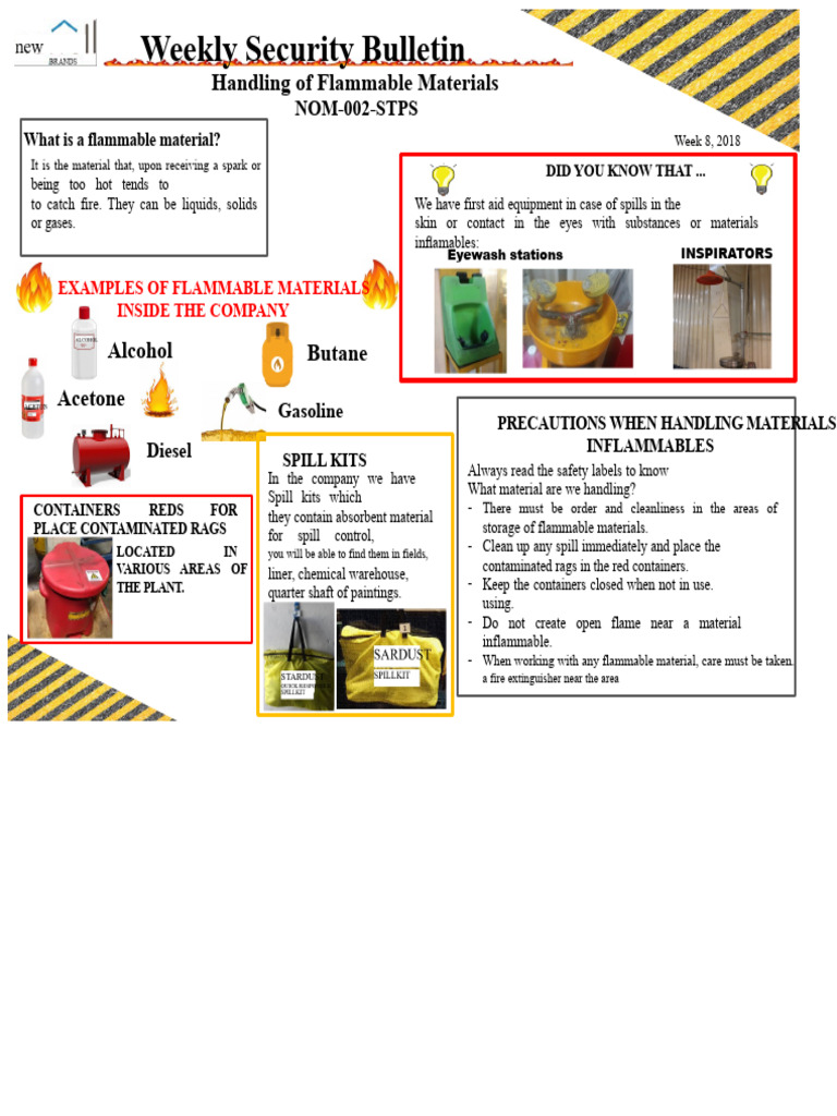 Flammable Materials Safety Guidelines | PDF | Combustion | Fires