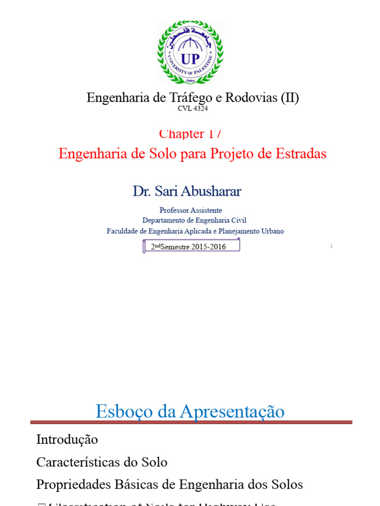 03 Capítulo 17 - Engenharia de Solo para Projeto de Estradas | PDF | Solo | Atrito