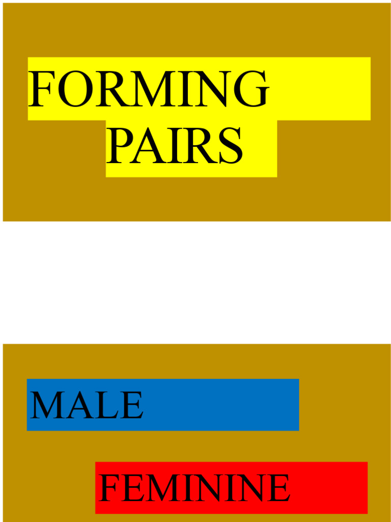 Forming Female and Male Pairs | PDF