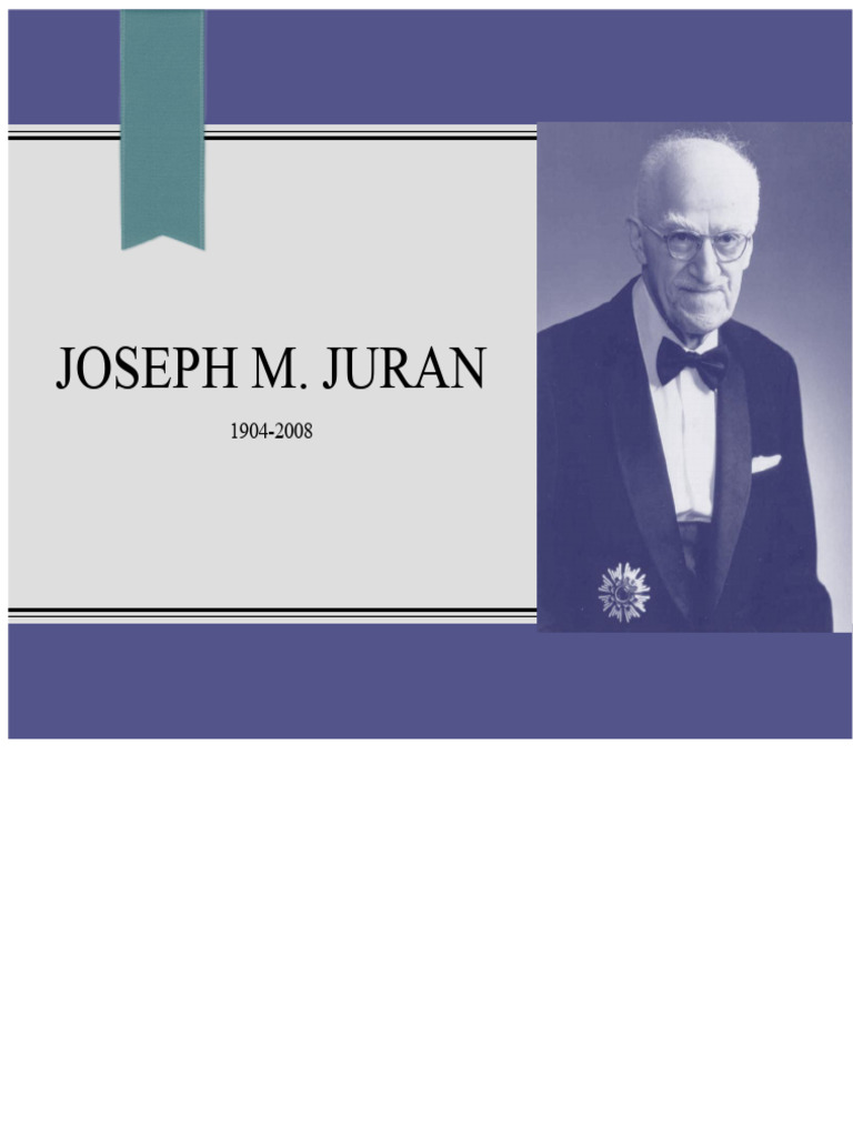 Joseph M Juran | PDF | Quality Management | Business