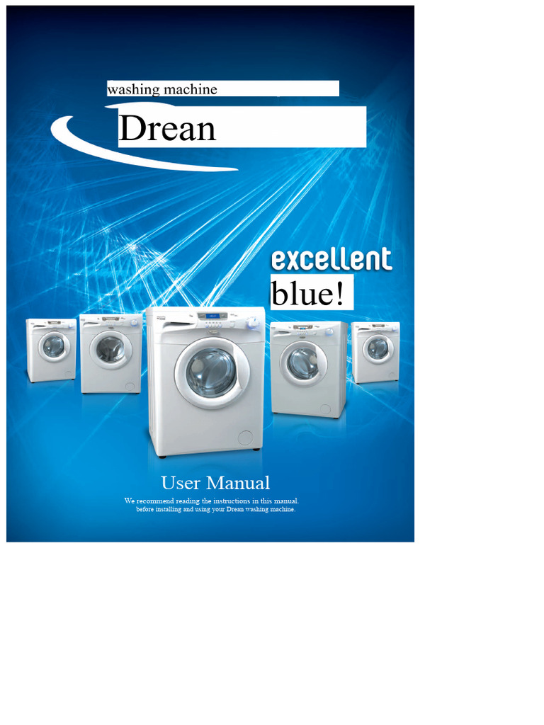 Drean Washing Machine User Manual | PDF | Washing Machine | Clothing