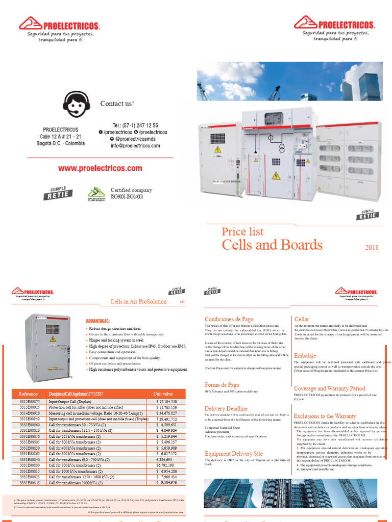 Price List For Cells and Panels April 2018 - Low Def | PDF ...