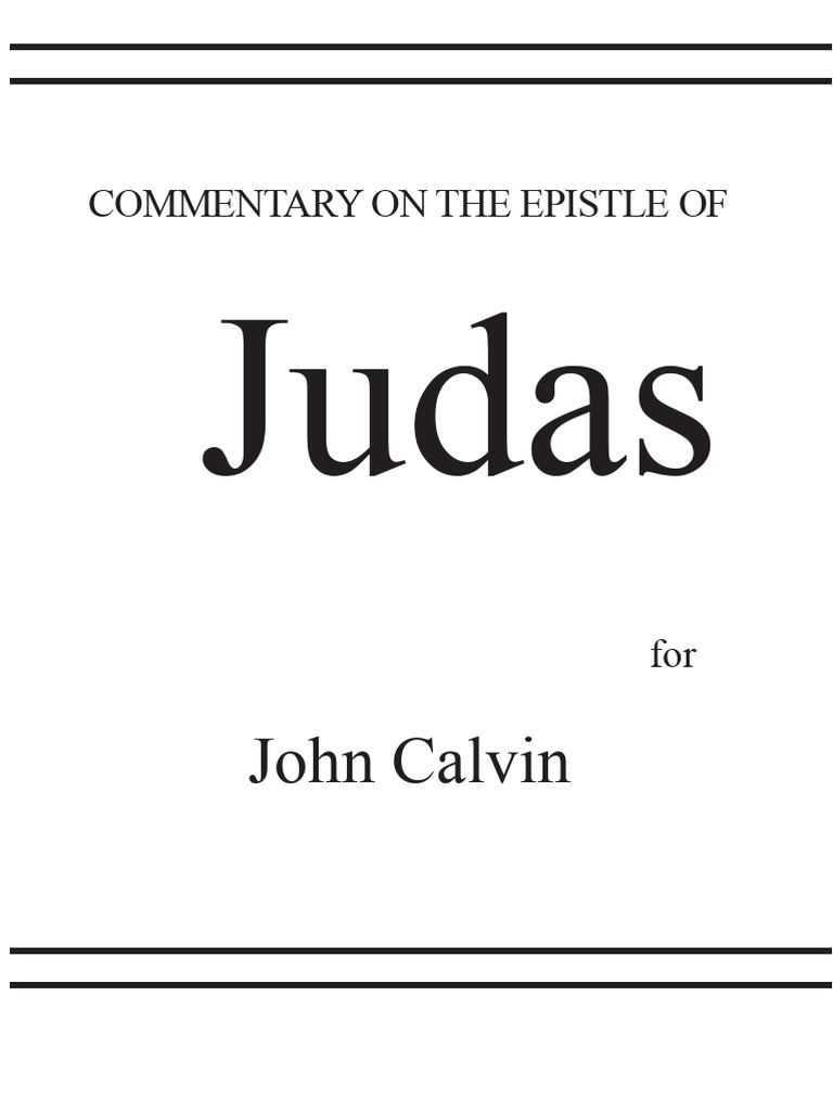 Commentary on Jude by John Calvin | PDF | Jesus | Grace In Christianity