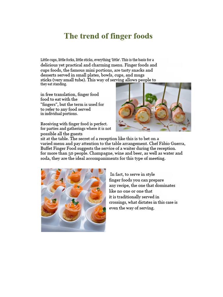 finger foods | PDF