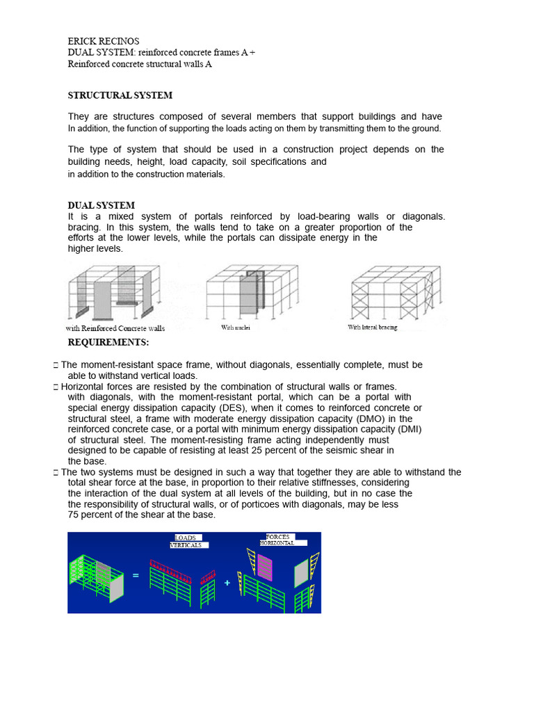 Dual System (Frames + Structural Walls) | PDF | Concrete | Reinforced ...