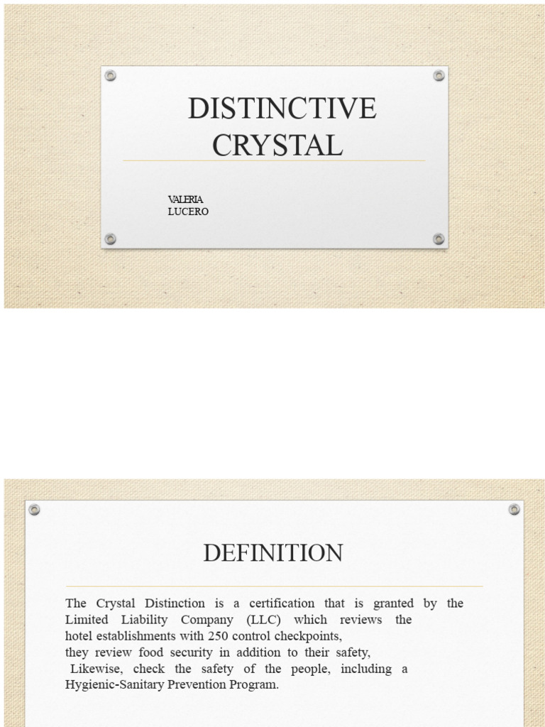 CRYSTAL DISTINGUISHER | PDF