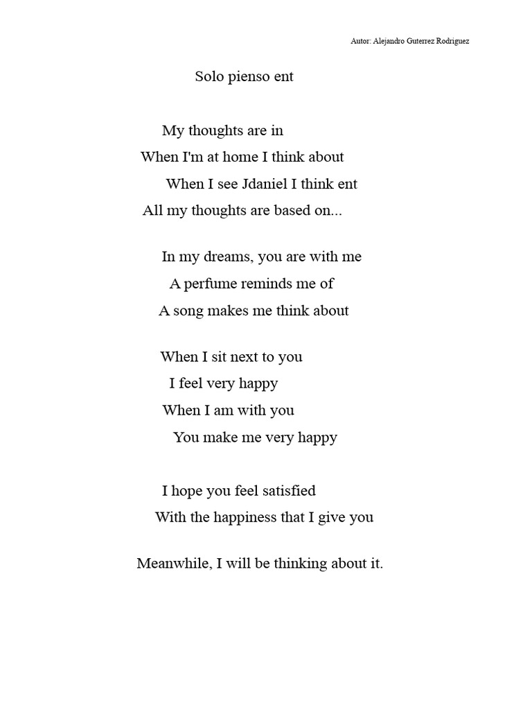 I Only Think of You | PDF