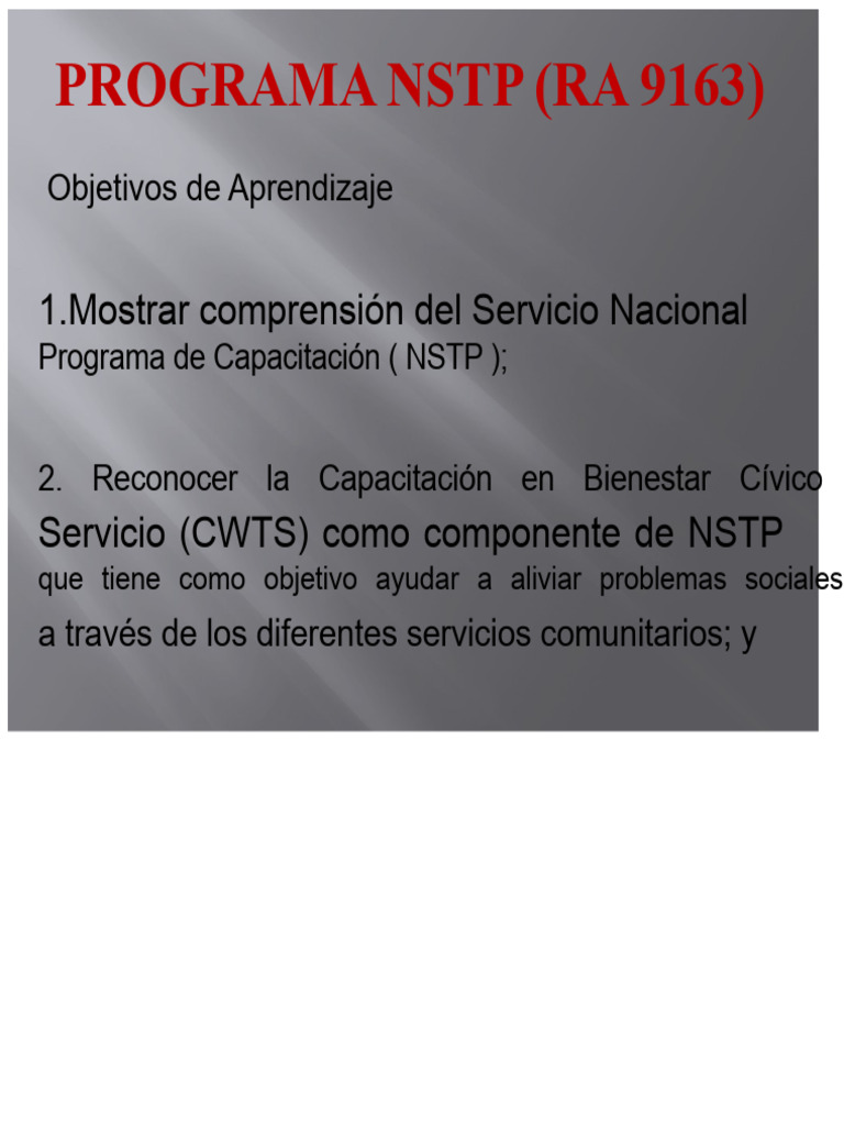 NSTP | PDF