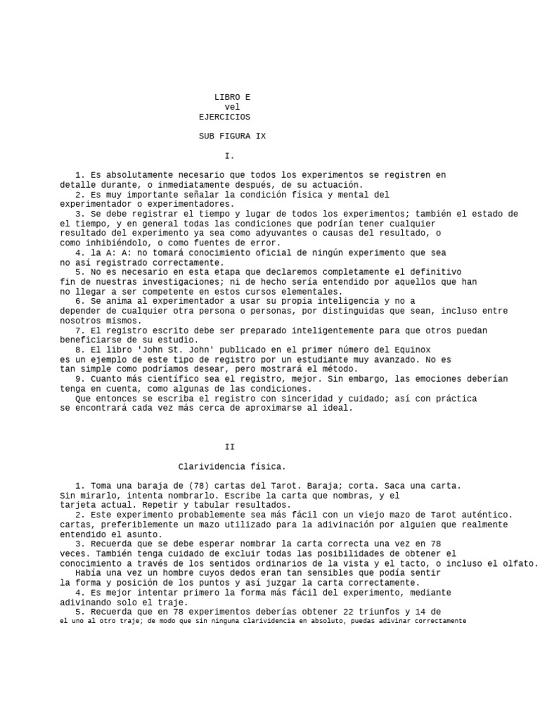 Aleister Crowley - Liber E - Métodos y Ejercicios | PDF | Mente ...