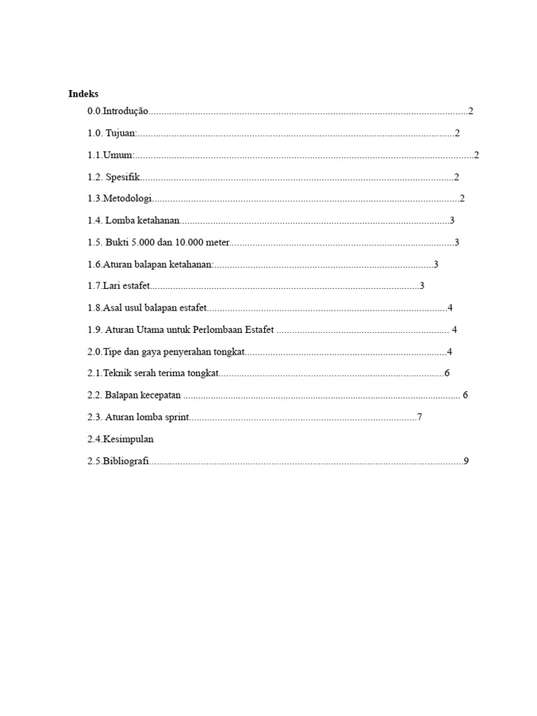 Aturan dan Teknik Lari Estafet Atletik | PDF