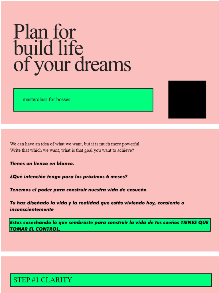 Masterclass: Build Your Dream Life | PDF