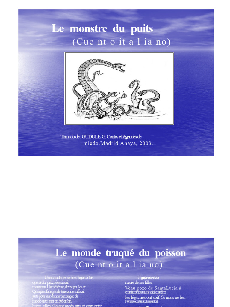 Le Monstre Du Puits Récit PDF | PDF