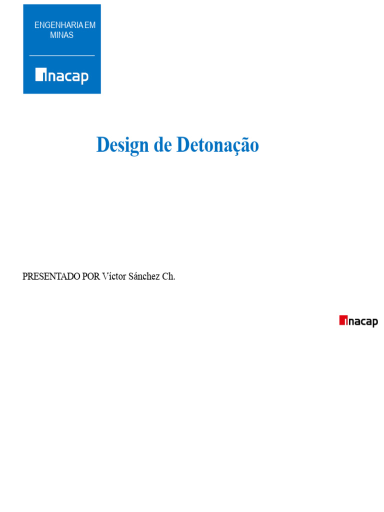 Design of Blasting Inacap Test No. 1 Open Pit.pptx | PDF | Ondas | Gases