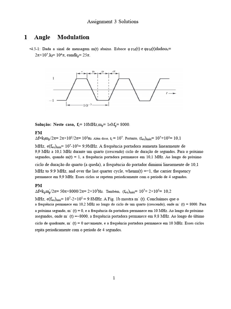 Assignment3_solution | PDF | Hertz | Modulação de frequência