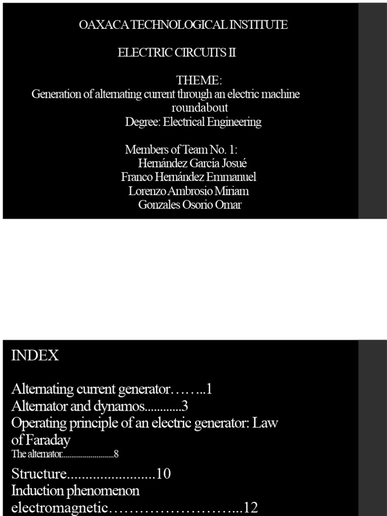 Alternating current generator.pptx | PDF | Electric Generator ...