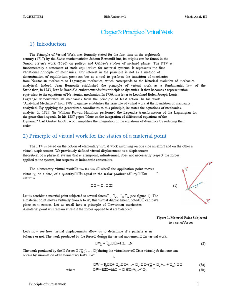 Principle of Virtual Work Explained | PDF | Force | Lagrangian Mechanics