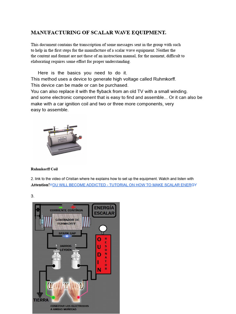 SCALAR WAVE DEVICE | PDF | Relay | Inductor