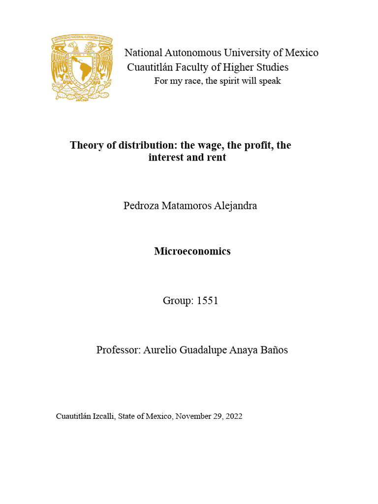 Theory of Wage Distribution Explained | PDF | Capital (Economics ...