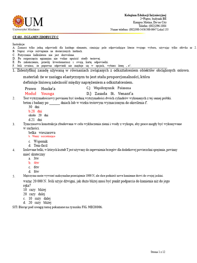 Ce 603 Zestaw C | PDF